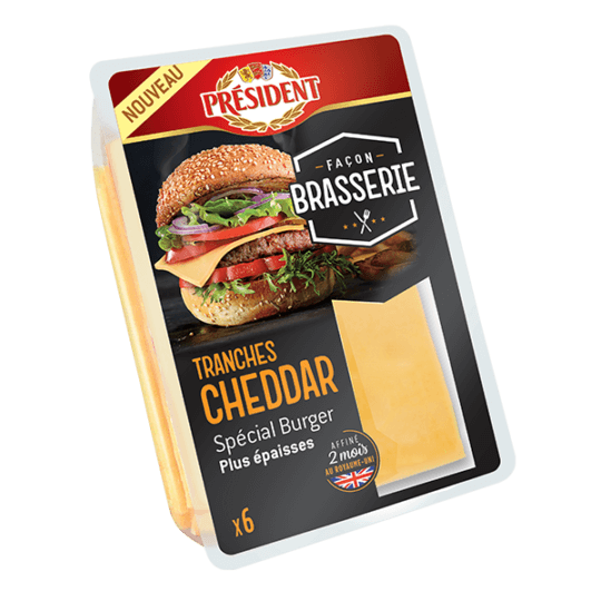 Tranches de cheddar Façon Brasserie - Président